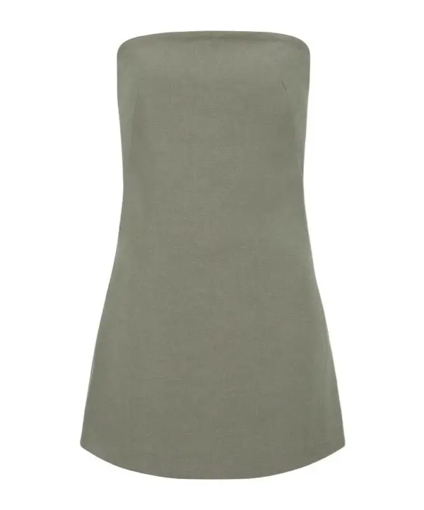 ST. AGNI Sleeveless Column Tunic Top With Back Zipper