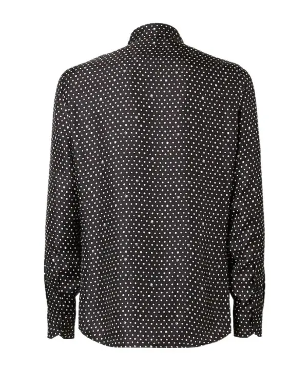 Fendi Micro Falena Dots Printed Long Sleeved Shirt