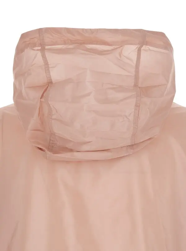 Moncler Logo Patch Zip-up Jacket - Pink