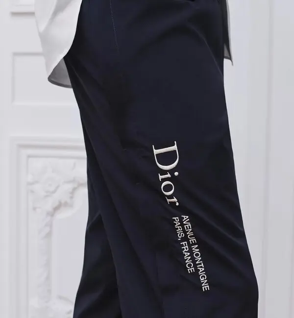 Dior Track Pants With Montaigne Embroidery