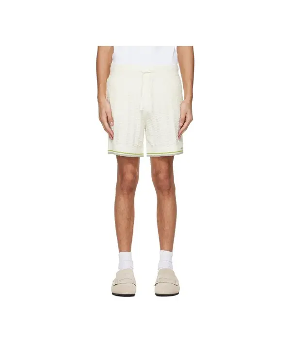 Casablanca Tennis Boucle Shorts - White