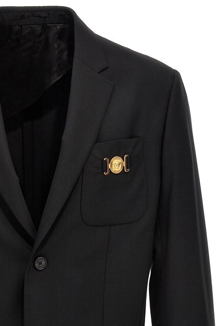 Versace Single-breasted Tailored Blazer - Black