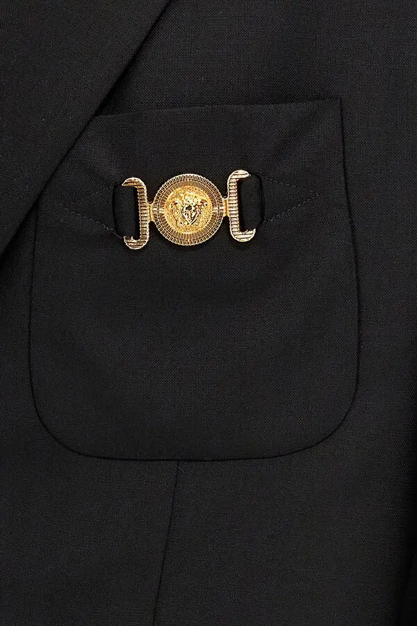 Versace Single-breasted Tailored Blazer - Black