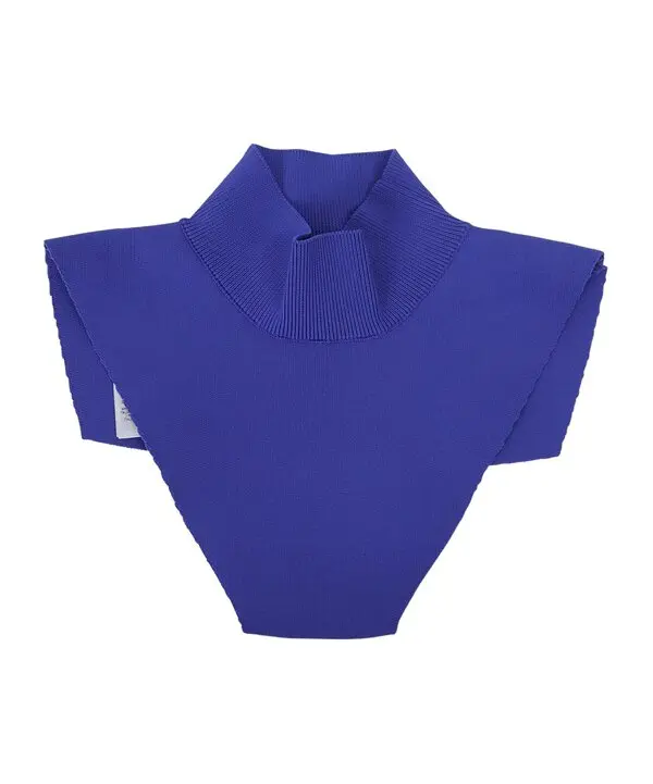 JIL SANDER Asymmetrical Knit Neck Warmer - Blue