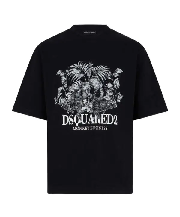 Dsquared2 Monkey Business Loose Fit T-shirt - Black