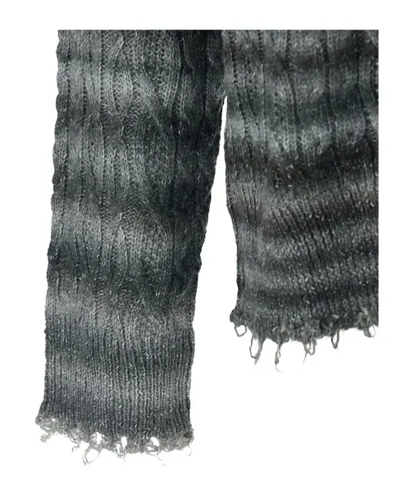 WON HUNDRED Striped Crew Neck Sweater With Fringed Hem
