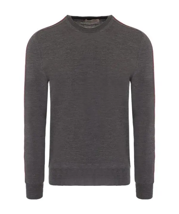 Alexander McQueen Logo Tape Crewneck Jumper - Gray