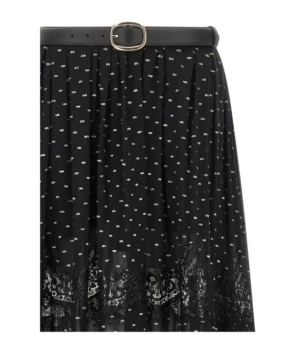 SELF-PORTRAIT Chiffon Lace Maxi Skirt