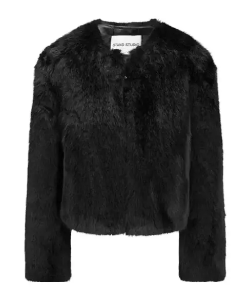 STAND STUDIO Faux Fur Zip-up Jacket