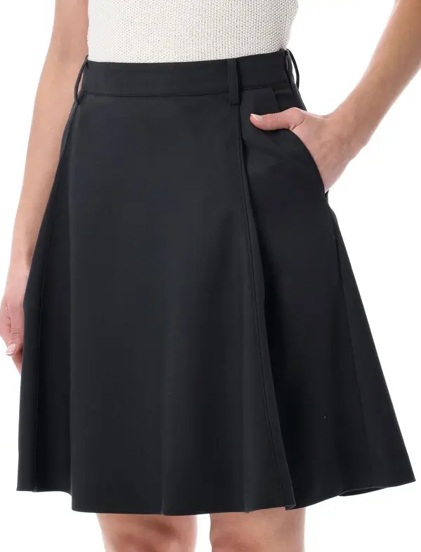LOW CLASSIC A-line Midi Skirt - Black