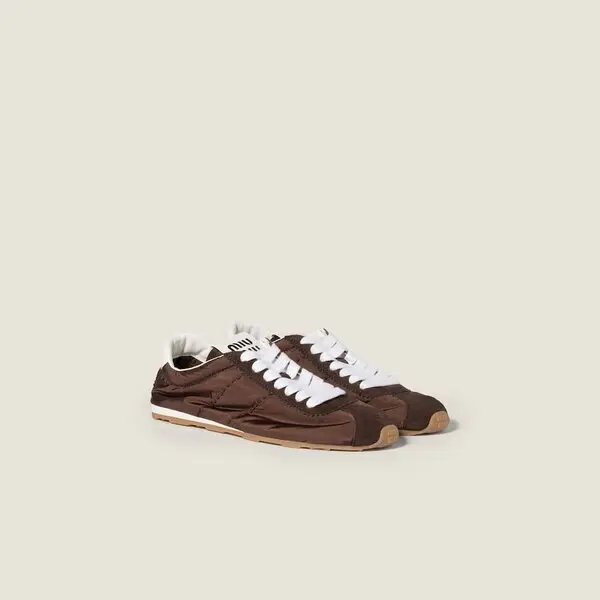 Miu Miu Round Toe Lace-up Sneakers - Multicolor