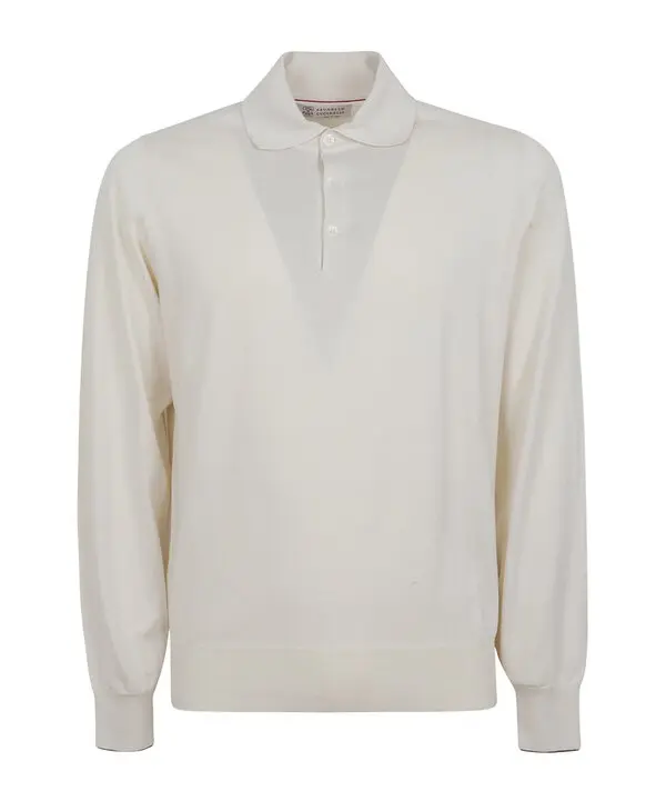 Brunello Cucinelli Long-sleeved Buttoned Polo Shirt