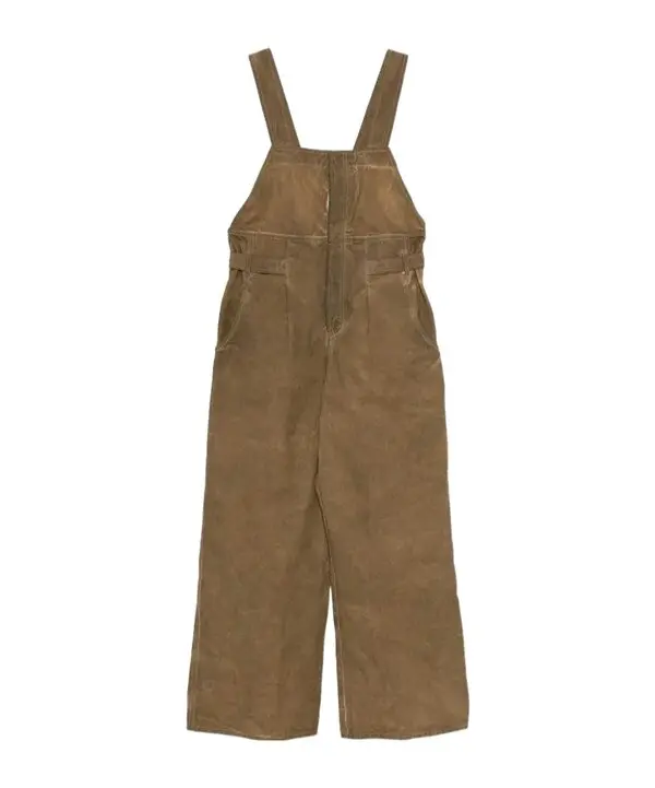 UMA WANG Sleeveless Square Neck Overalls - Green