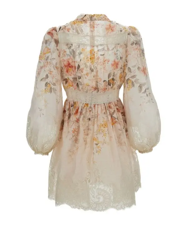 Zimmermann Luna Lace Lantern Mini Dress