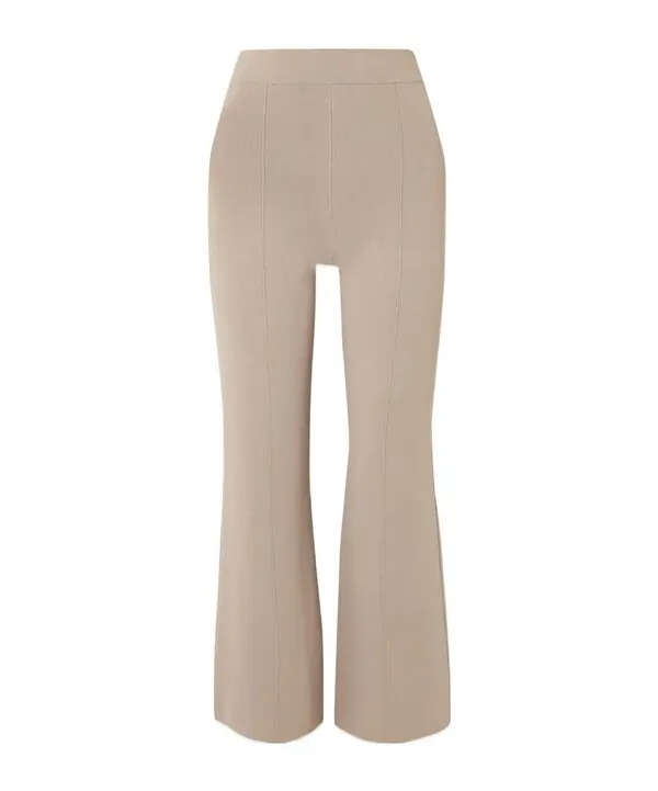 JOSEPH Stretch-knit Flared Track Pants - Nude