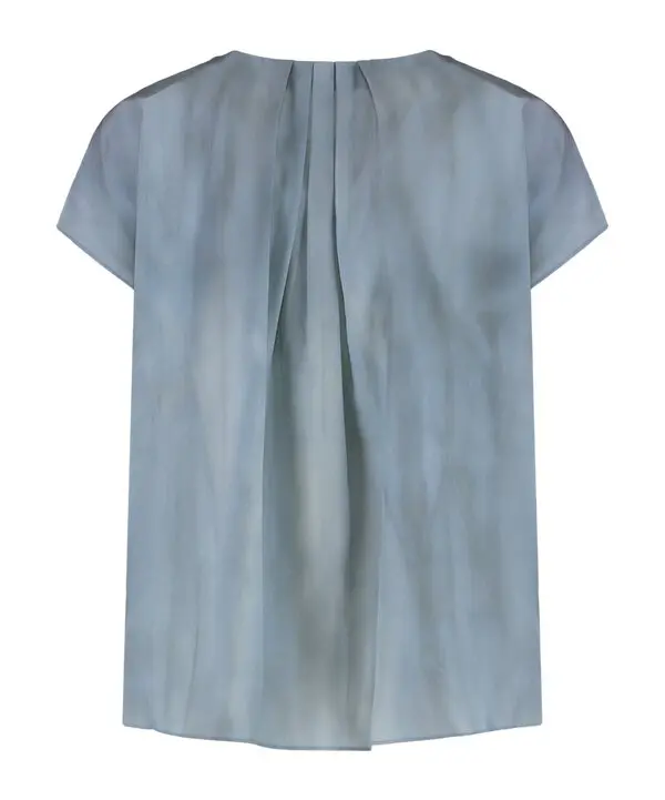 Vince Pleated Gradient Silk Top
