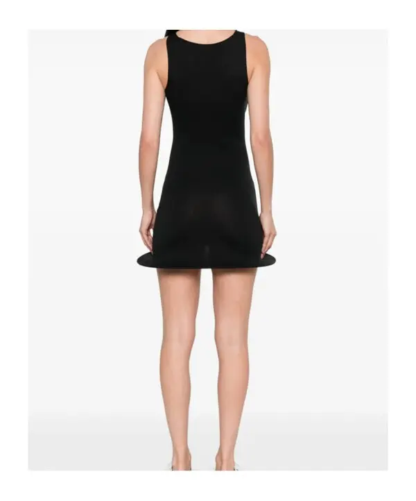 Gimaguas Sleeveless Round Neck Dress With Curved Hem