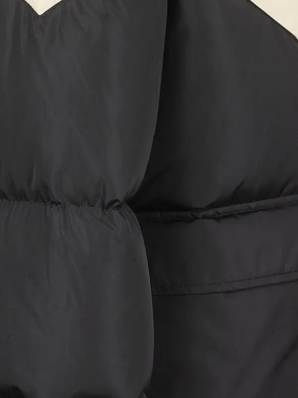 Valentino Garavani Chevron Zip-up Hooded Jacket With V Logo