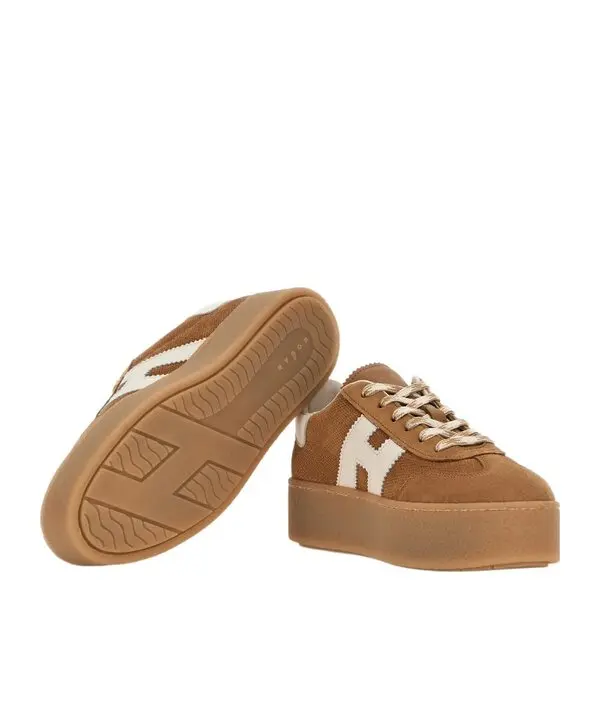 Hogan Platform Lace-up Sneakers - Brown