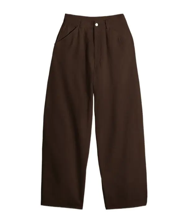 LEMAIRE Wide-leg Twill Trousers - Black