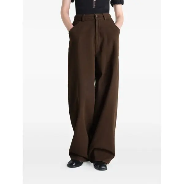 LEMAIRE Wide-leg Cotton Twill Trousers