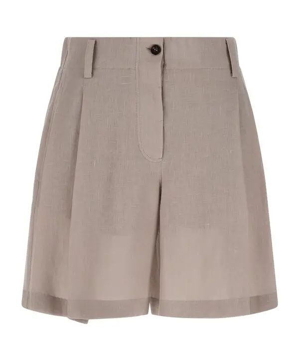 Brunello Cucinelli Double Pleated Shorts - Beige
