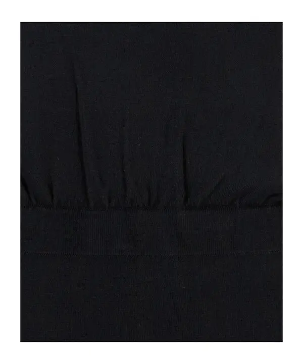 P.a.r.o.s.h Boat-neck Long-sleeved Midi Dress - Black
