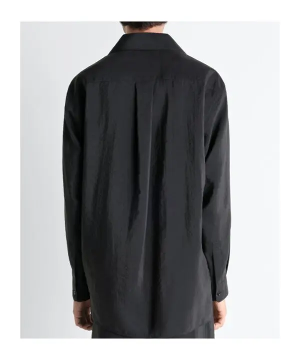 LEMAIRE Convertible Collar Shirt - Black