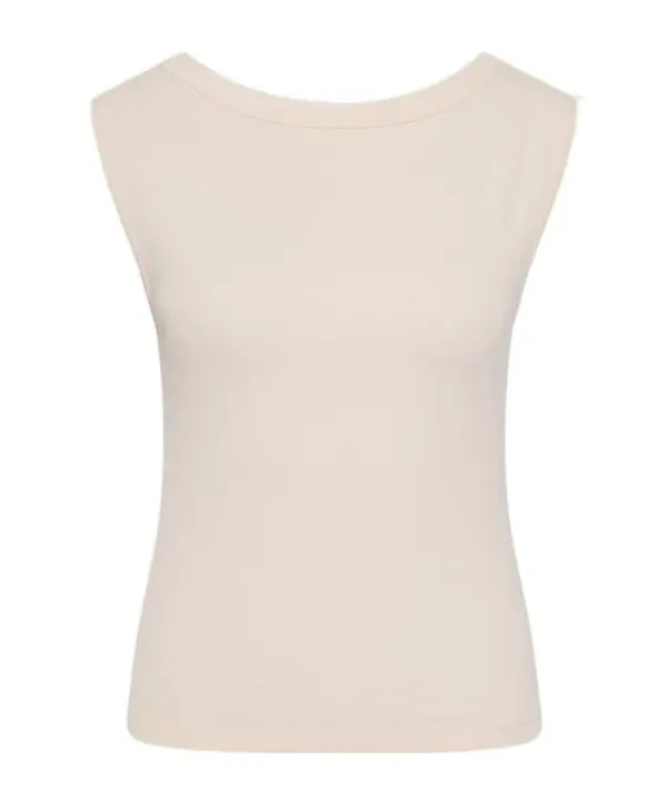 ST. AGNI Sleeveless Backless Top - Shell Pink