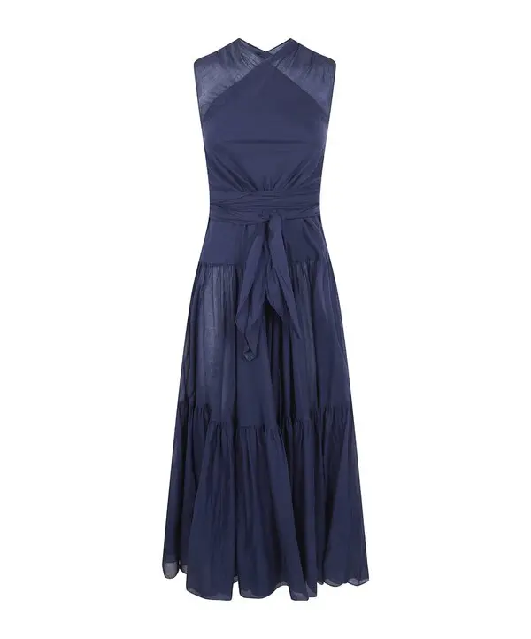 Aspesi Sleeveless Cross-strap Midi Dress