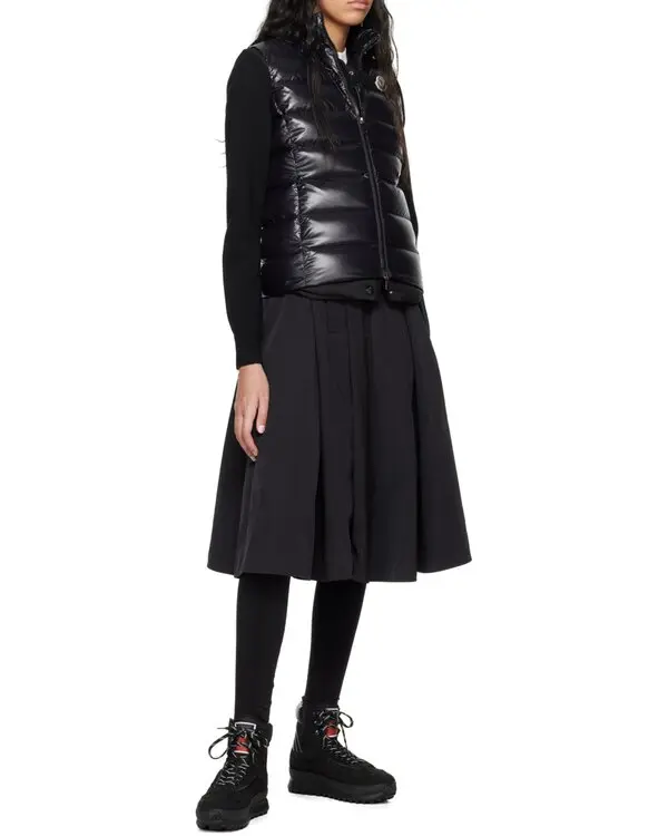 Moncler Pleated Midi Skirt With Removable Belt