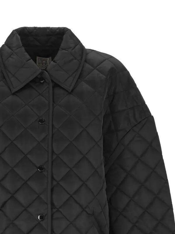 TOTEME Quilted Cotton Jacket With Snap-stud Fastening And Slant Pockets