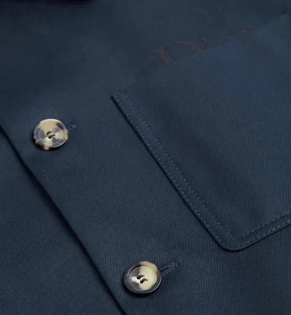 Dior Logo Embroidered Work Jacket - Dark Blue