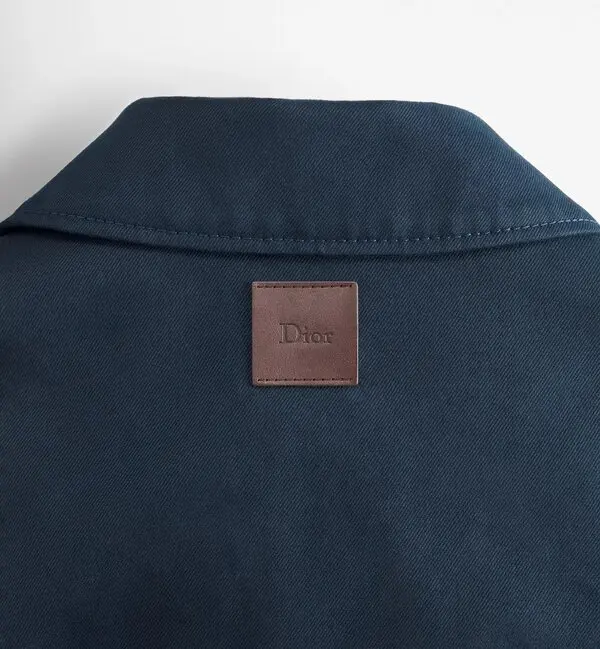 Dior Logo Embroidered Work Jacket - Dark Blue
