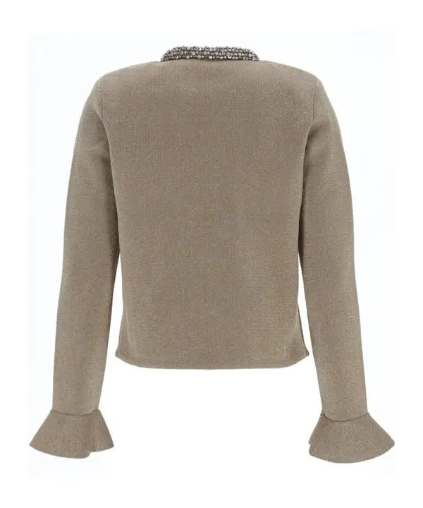 SELF-PORTRAIT Embellished Trim Cardigan