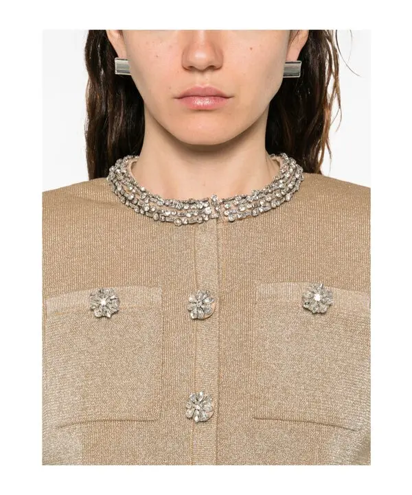 SELF-PORTRAIT Embellished Trim Cardigan
