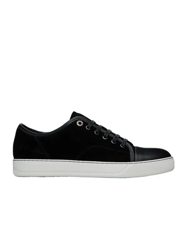 LANVIN Dbb1 Leather And Suede Sneakers - Black