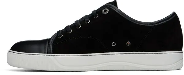 LANVIN Dbb1 Leather And Suede Sneakers - Black