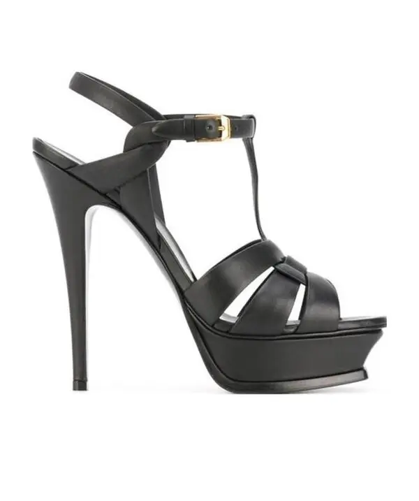 Saint Laurent Tribute High Heel Sandals - Black