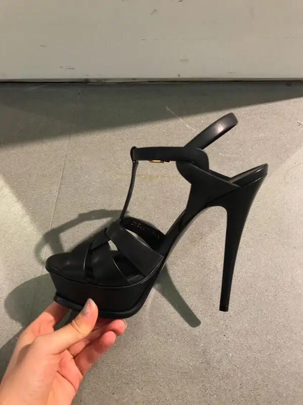 Saint Laurent Tribute High Heel Sandals - Black