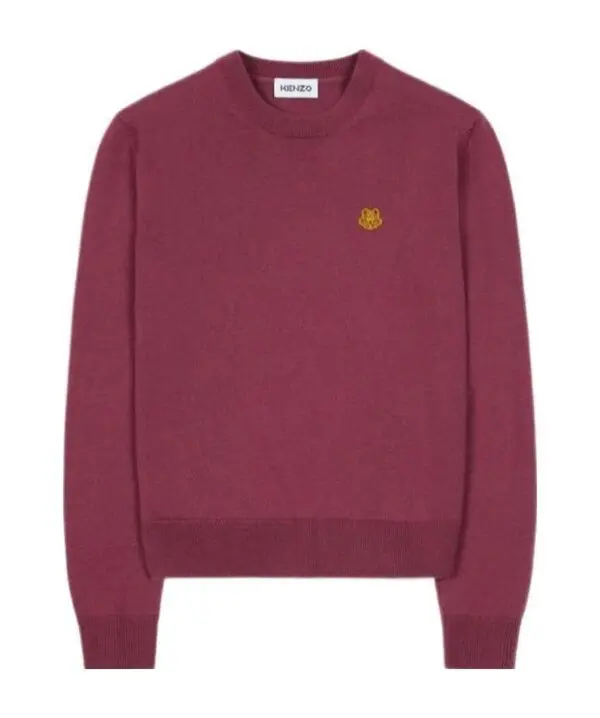 Kenzo Tiger Patch Knitted Jumper - Red