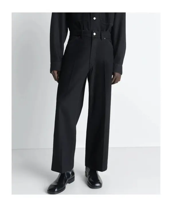 LEMAIRE Logo-patch Wide-leg Jeans