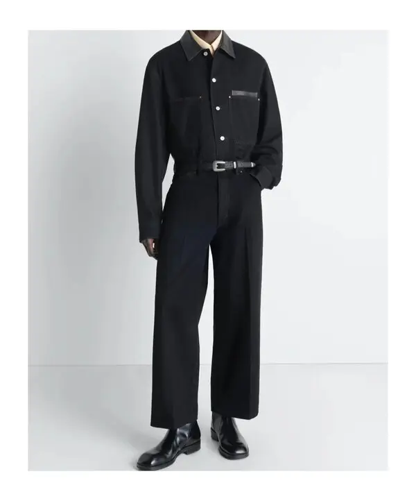 LEMAIRE Logo-patch Wide-leg Jeans