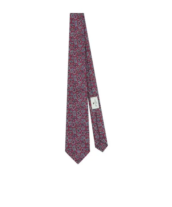 Etro Paisley Jacquard Neck Tie - Red