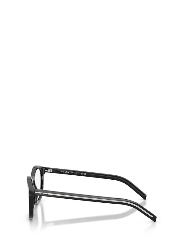 Prada Round Frame Eyeglasses - Black