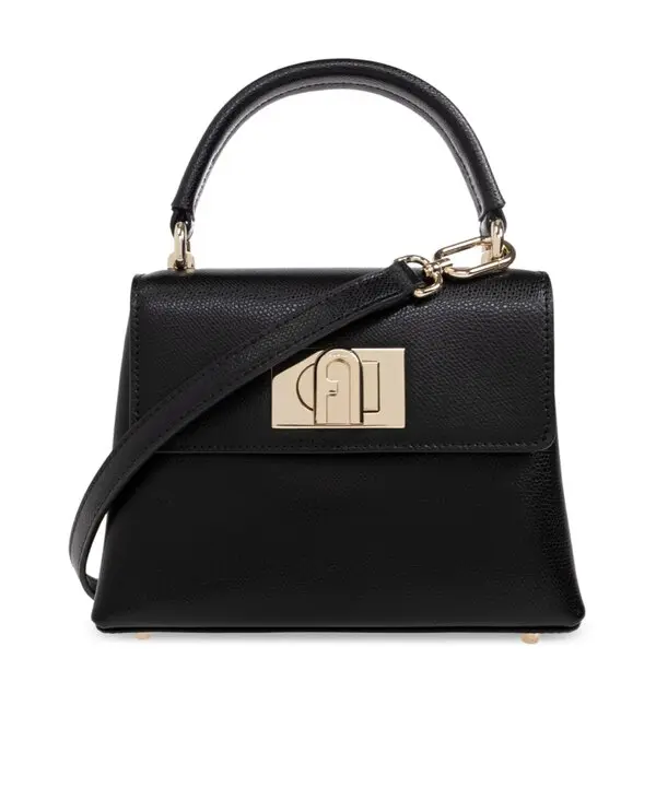 Furla 1927 Flap Mini Shoulder Bag - Black