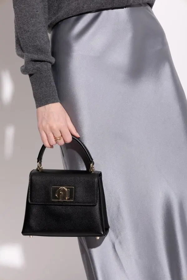 Furla 1927 Flap Mini Shoulder Bag - Black