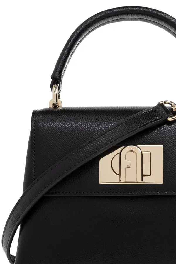 Furla 1927 Flap Mini Shoulder Bag - Black