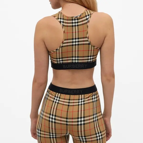 Burberry Vintage Check Sports Bra - Nude