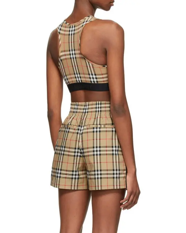 Burberry Vintage Check Sports Bra - Nude